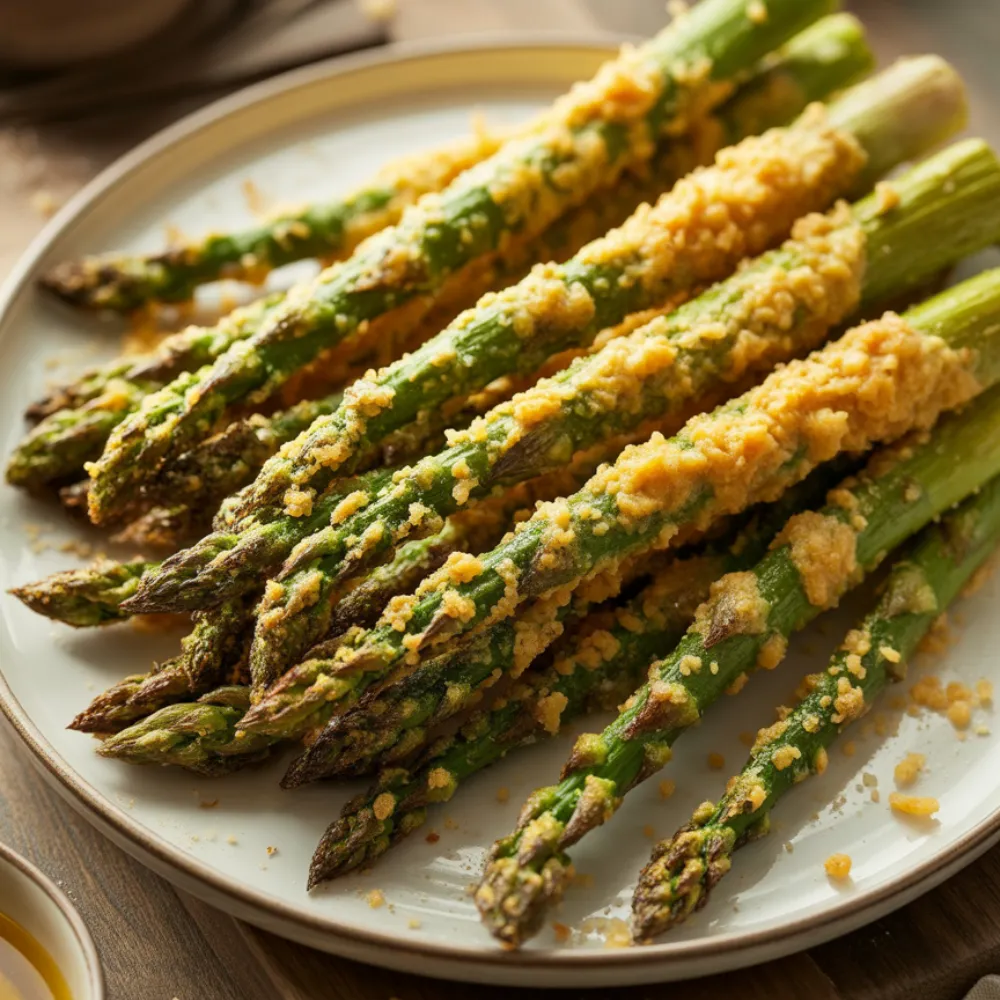 Crispy Parmesan Asparagus Sticks - laylacooks.com